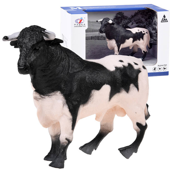 Figurine Black and white BULL animal from the farm ZA4473 | toys ...
