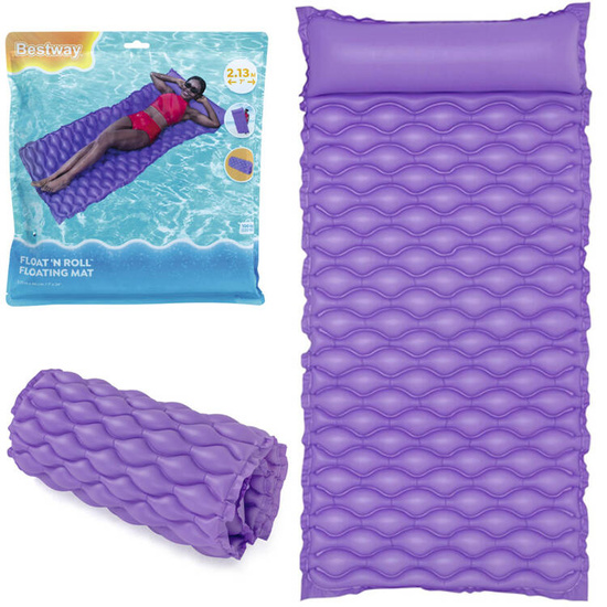 Bestway Roll-up inflatable mattress 213 cm 44020 violet | swimming ...