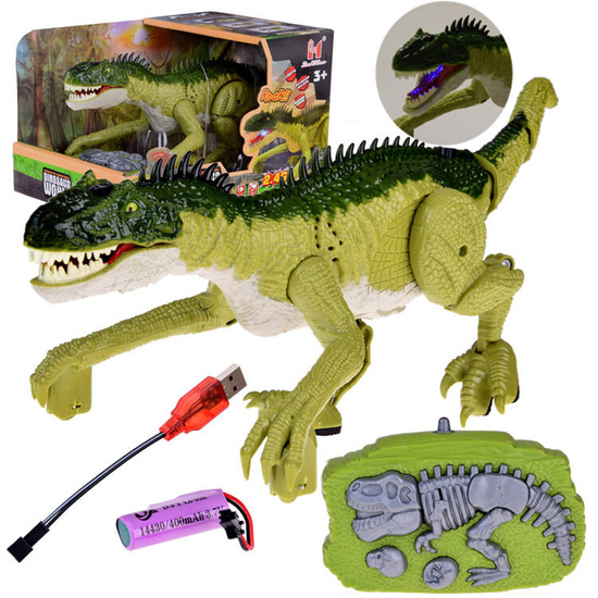 Green Dinosaur prehistoric toy controlled by remote control RC0632 ...