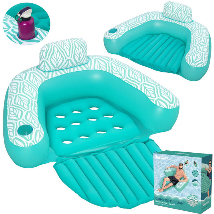 Bestway Inflatable water chair Deluxe Comfort Plush 1.45x1.20m 43719 ...
