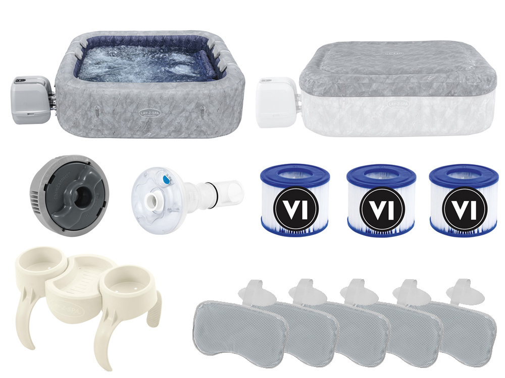 Bestway Lay-Z-Spa San Francisco hydromassage 7 person WiFi application ...