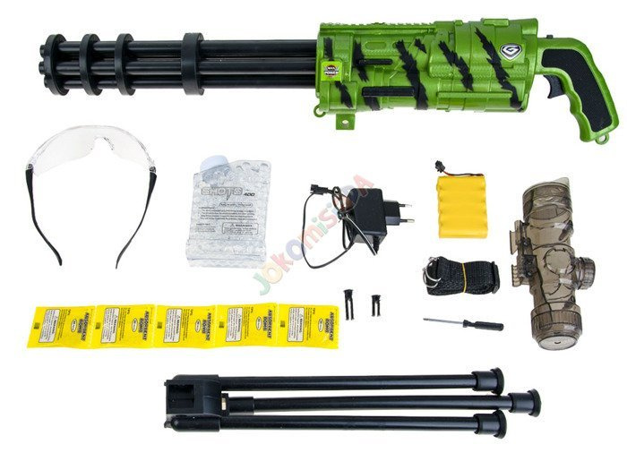 MINIGUN machine gun for ZA2070 gel balls | toys \ gun toys for girls ...